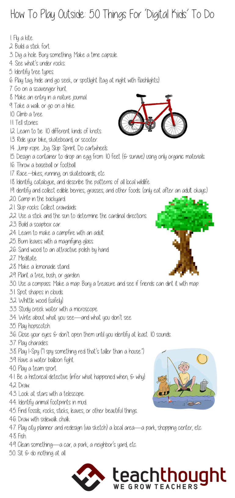 How To Play Outside: 50 Things For 'Digital Kids' To Do | TeachThought