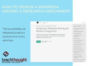 How To Design A Wikipedia Writing & Research Assignment | TeachThought