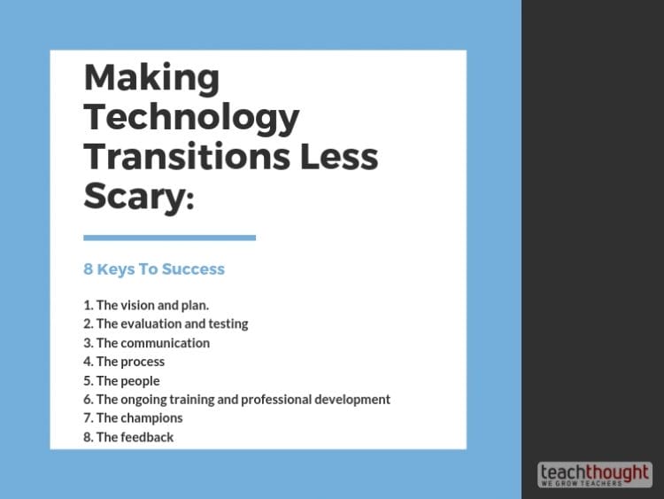Making Technology Transitions Less Scary: 8 Keys To Success | TeachThought