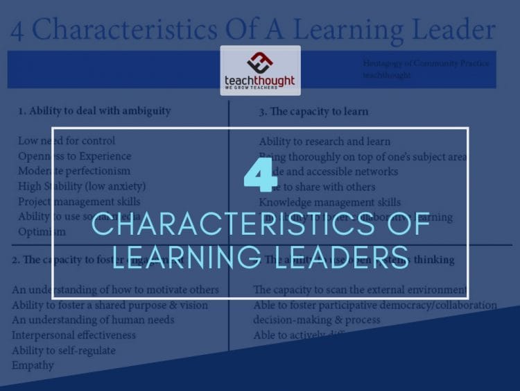 4 Characteristics Of Learning Leaders | TeachThought