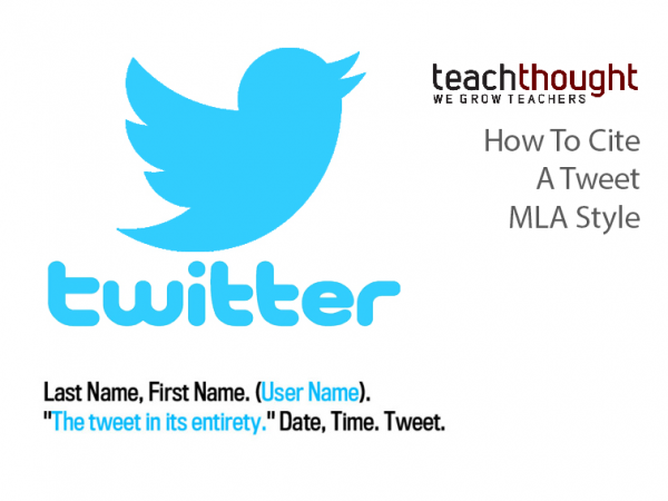 How To Cite A Tweet: MLA Style - Literacy - TeachThought