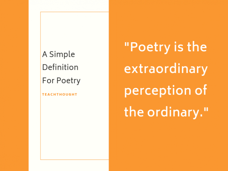 A Simple Definition For Poetry | TeachThought