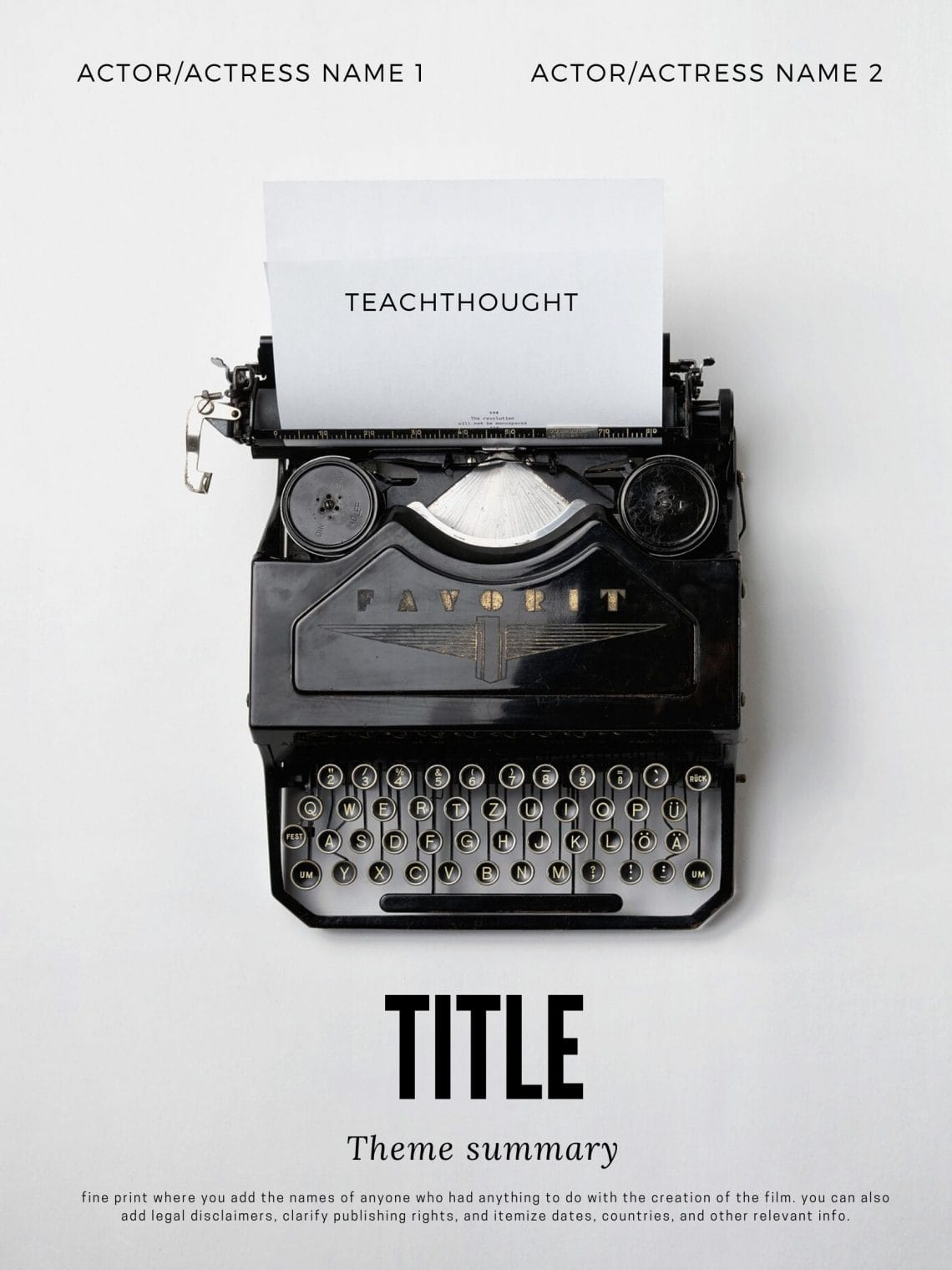 How To Make A Movie Poster: A Template For Students | TeachThought